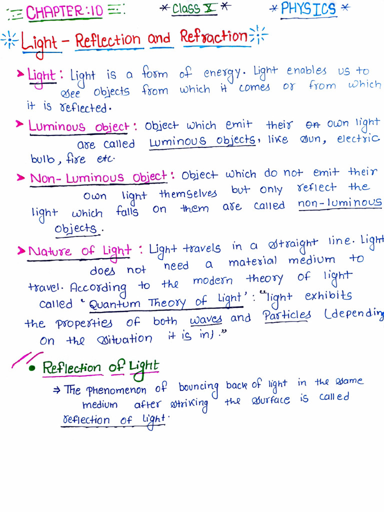 Light | PDF | Mirror | Optics