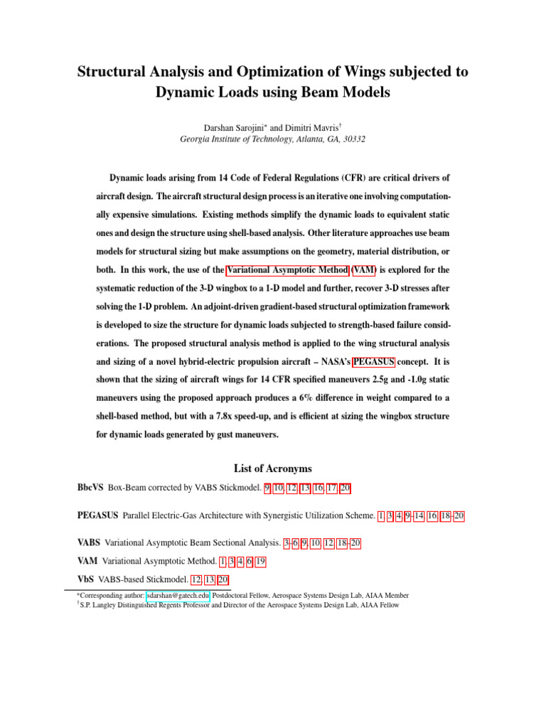 AIAA Journal Struc Analy Opti Using Beams | PDF | Structural Analysis | Mathematical Optimization