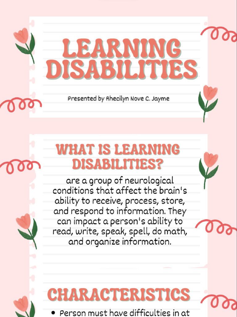 Learning Disabilities | PDF