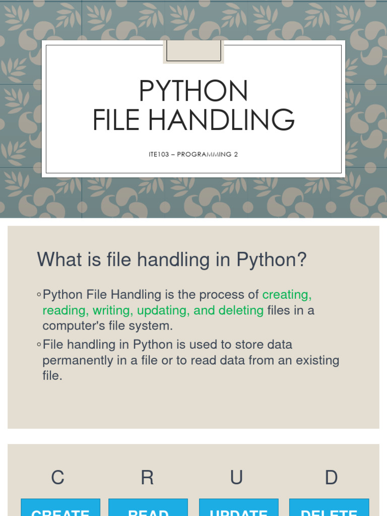 Iv - File Handling | PDF | Computer File | Filename Iv - File Handling | PDF | Computer File | Filename