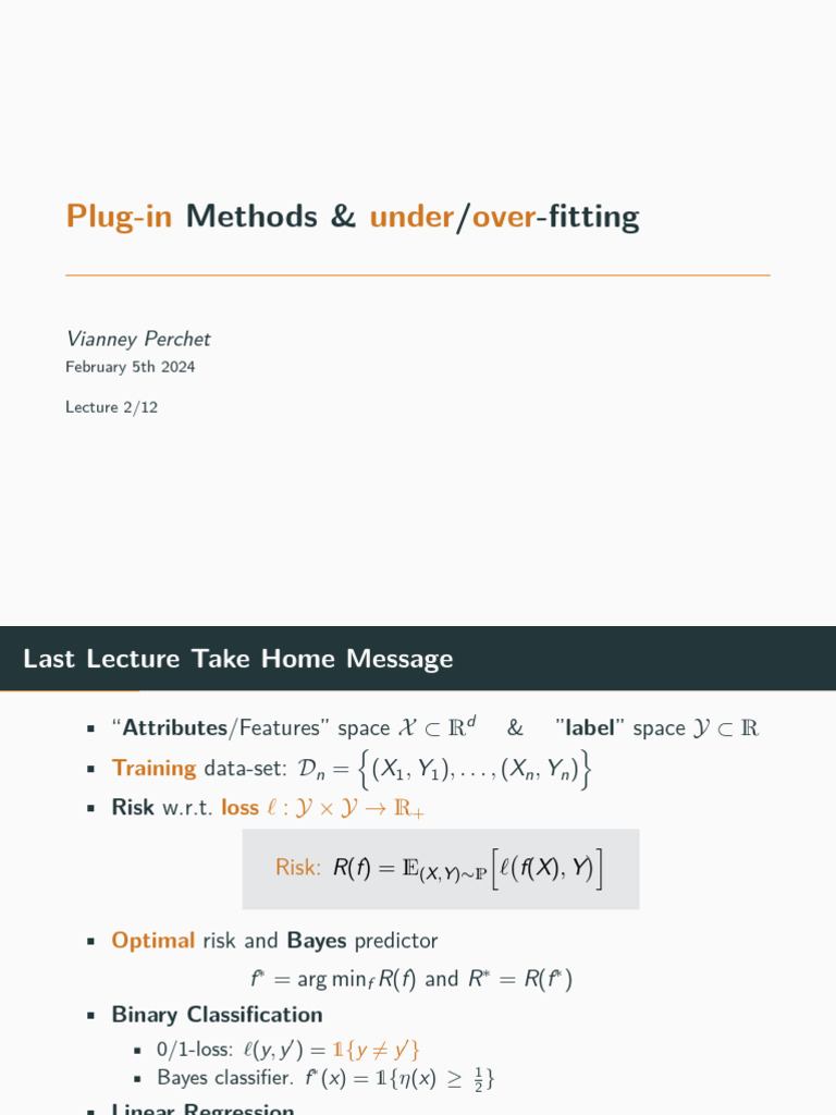 Cours2 ML | Download Free PDF | Statistical Classification | Data Analysis