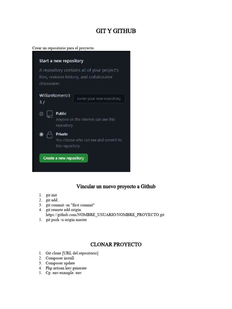 Guía de Comandos Git y GitHub | PDF | Software | Software de microordenador