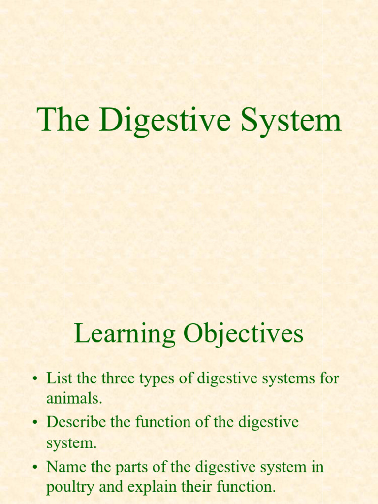 Poultry Digestive System Guide | PDF