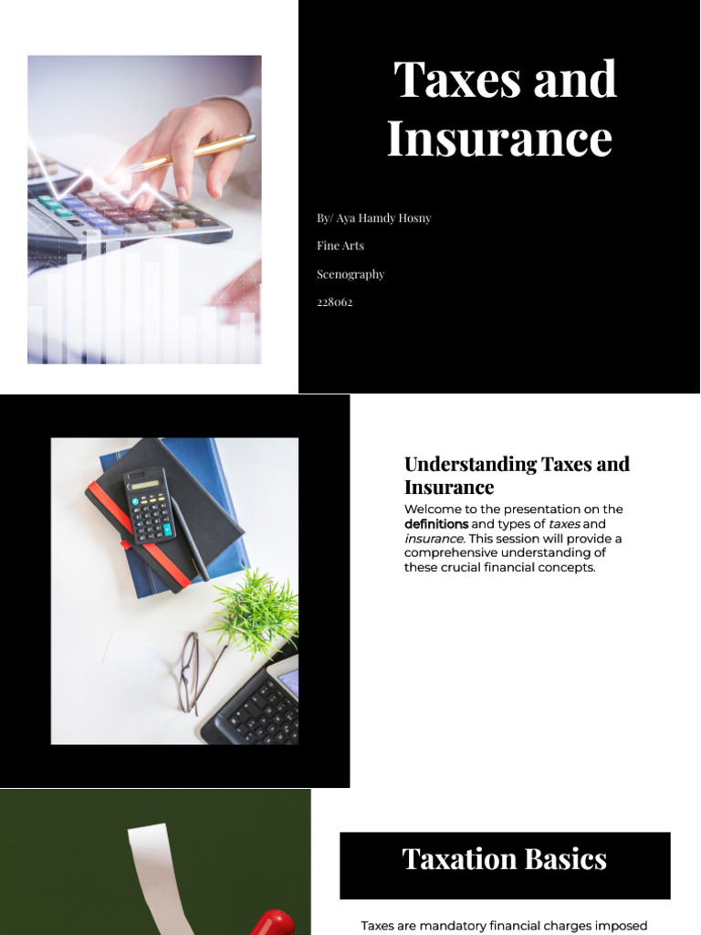 Understanding Taxes and Insurance Definitions and Types | PDF