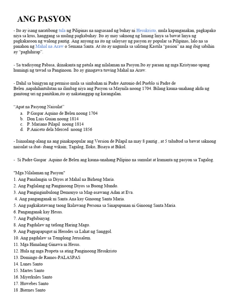 Ang Pasyon | PDF