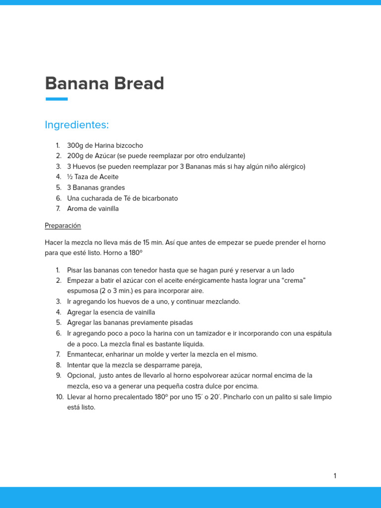 Banana Bread | PDF
