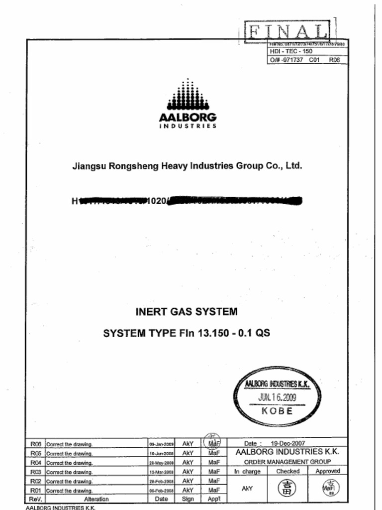 Inert Gas System Type FLN 13.150-0.1QS | PDF