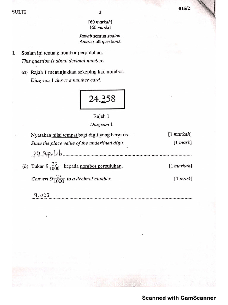 Skema JWPN Upsr Mate 2019 | PDF