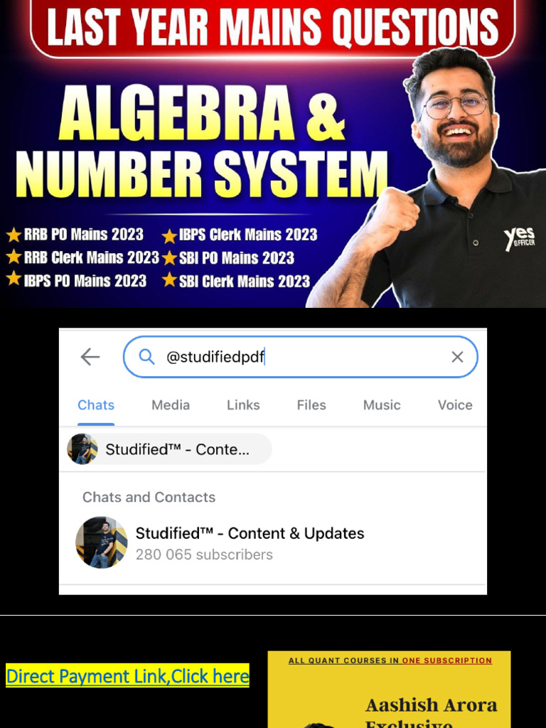 Algebra and Number System 2023 Mains Questions PDF by Aashish Arora ...