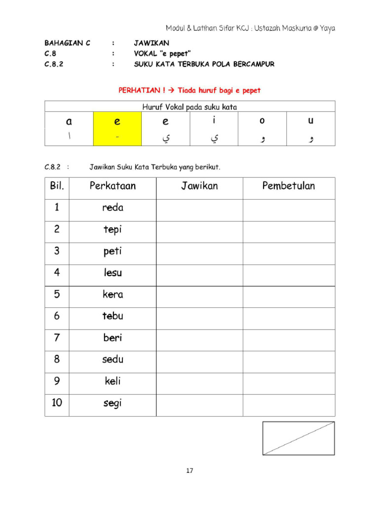 Sebutan Jawi | PDF