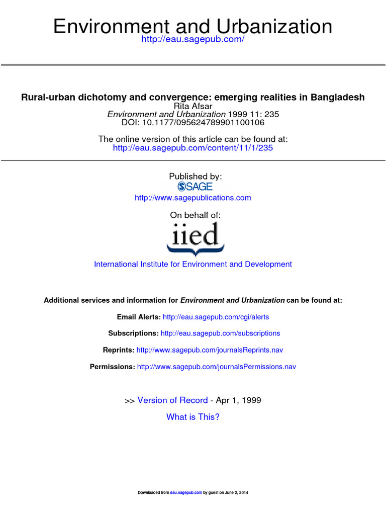 the factors behind rural urban interaction-1 | PDF | Slum | Urbanization