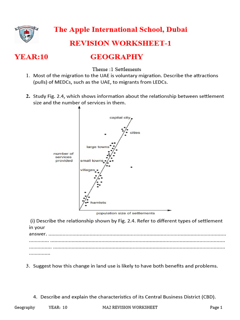 Yr10 Geo Revision Ma-3 Worksheet 23-24 | PDF | Plate Tectonics | River