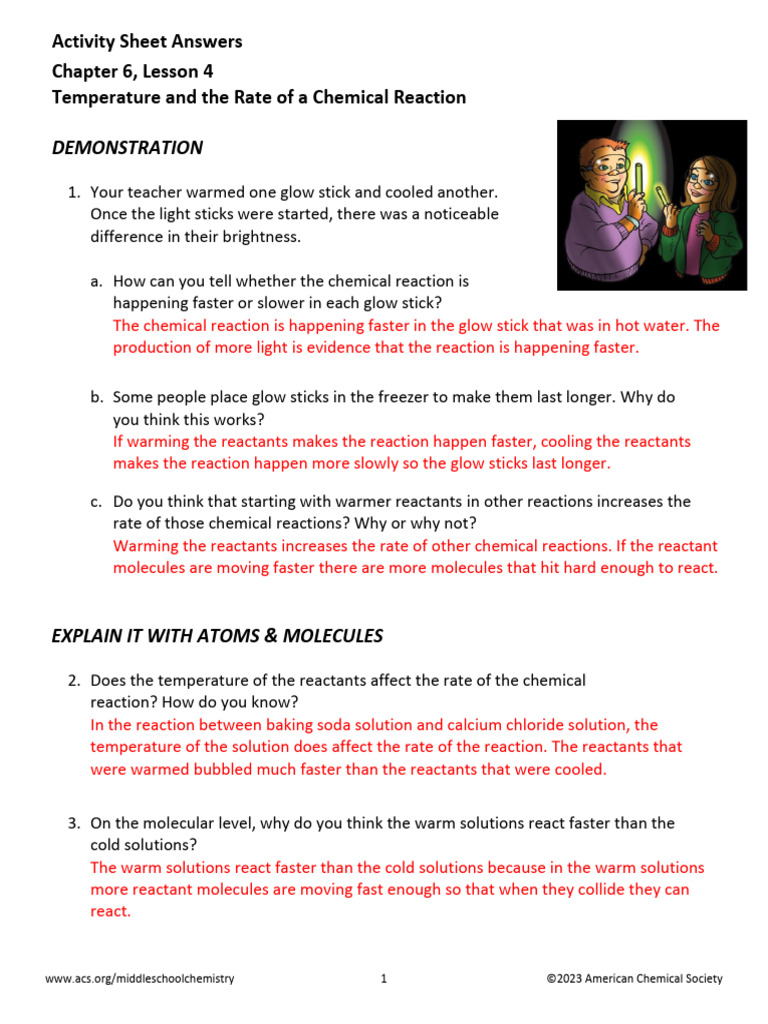Temperature Effects on Reaction Rates | PDF | Chemical Reactions ...