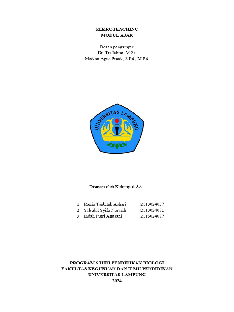 Microteaching Modul Ajar K8 Pdf Karier Perkembangan