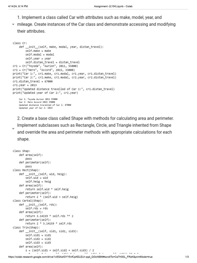 Assignment 2 Ravi Raj Pdf Inheritance Object Oriented Programming 3394