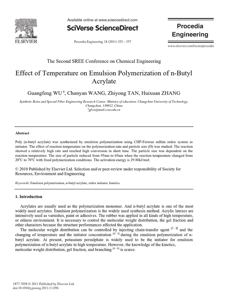 Article 3 | PDF | Polymerization | Chemistry