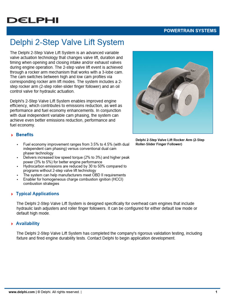 2 Step Valve Lift System | PDF | Engines | Internal Combustion Engine