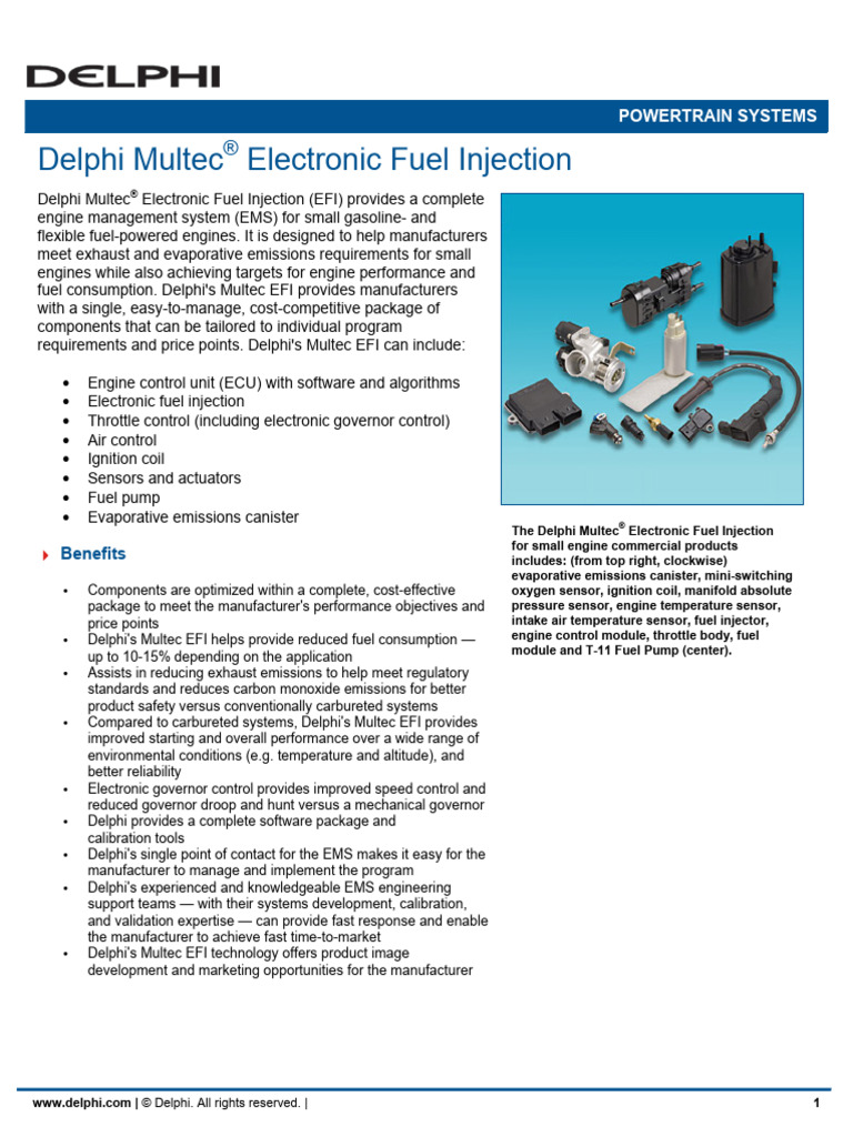 Multec Electronic Fuel Injection | PDF | Throttle | Engines