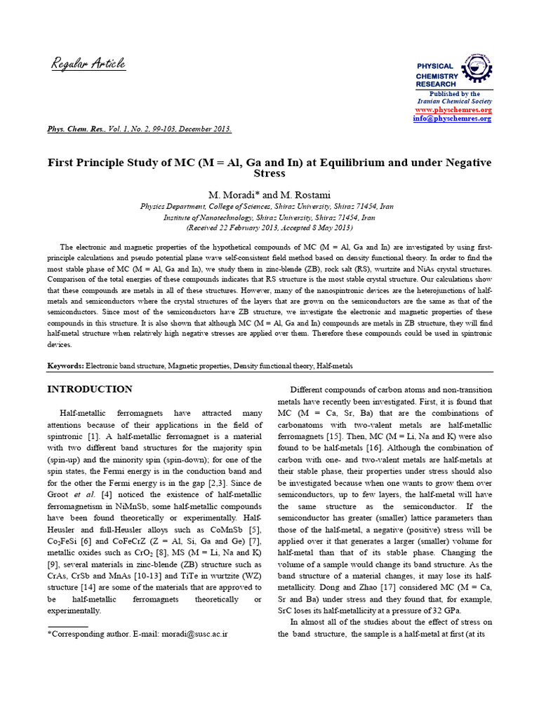 Chemistry Notes and Research | PDF | Ferromagnetism | Crystal Structure