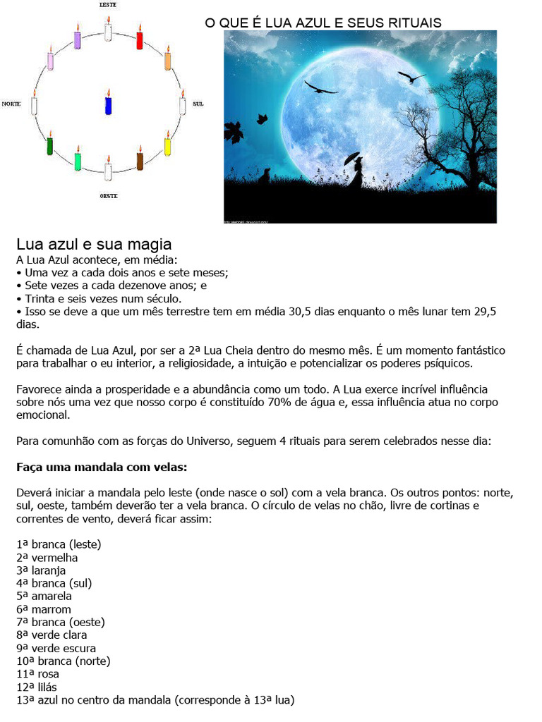 O Que É Lua Azul e Seus Rituais | PDF | Amor | Deus