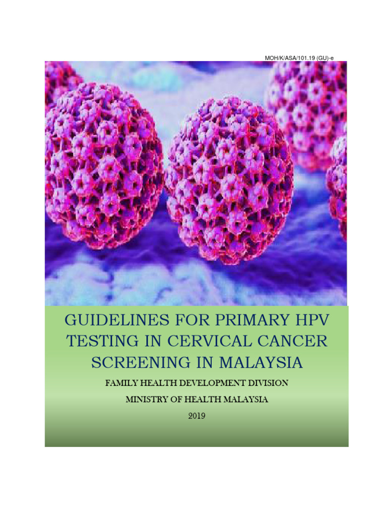 Guidelines For Primary HPV Testing in Cervical Cancer Screening in ...