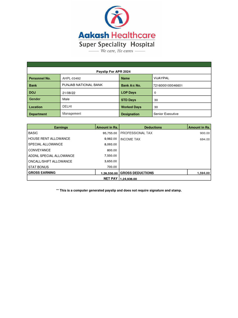 Payslip_april_2024 | PDF