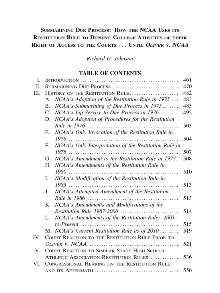 Johnson NCAA | PDF | National Collegiate Athletic Association | Lawsuit