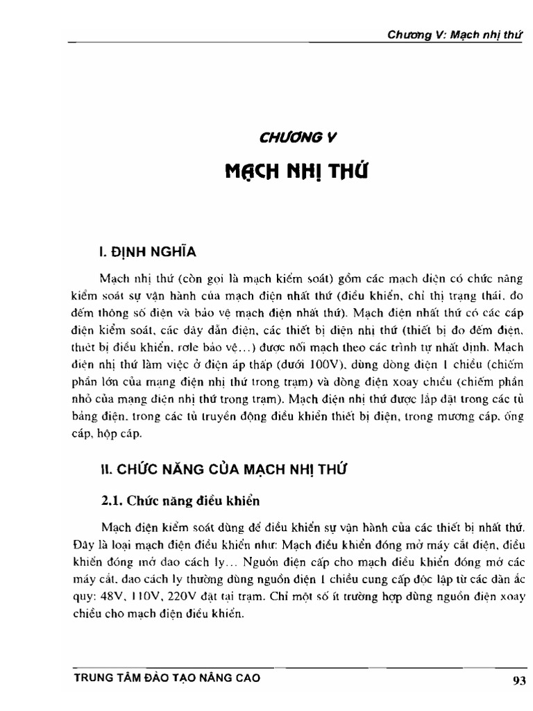 Tai Lieu Chuyen de Van Hanh Va Bao Duong May Cat Dien 2 1744 | PDF