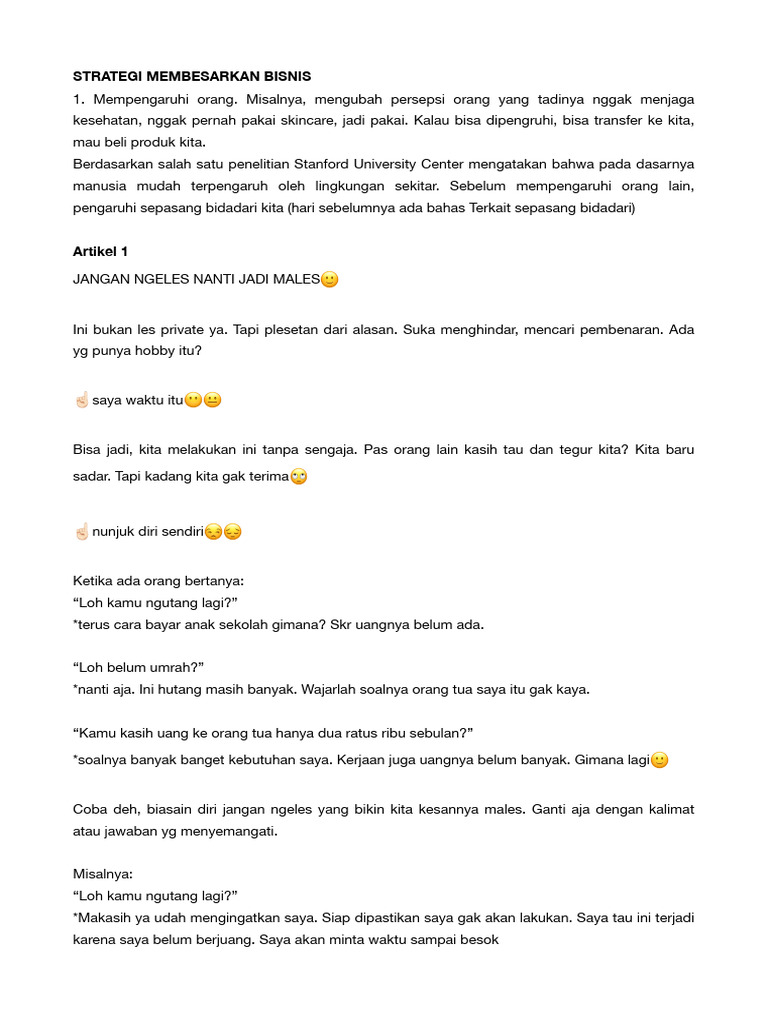 Materi Kulwa Strategi Membesarkan Bisnis | PDF