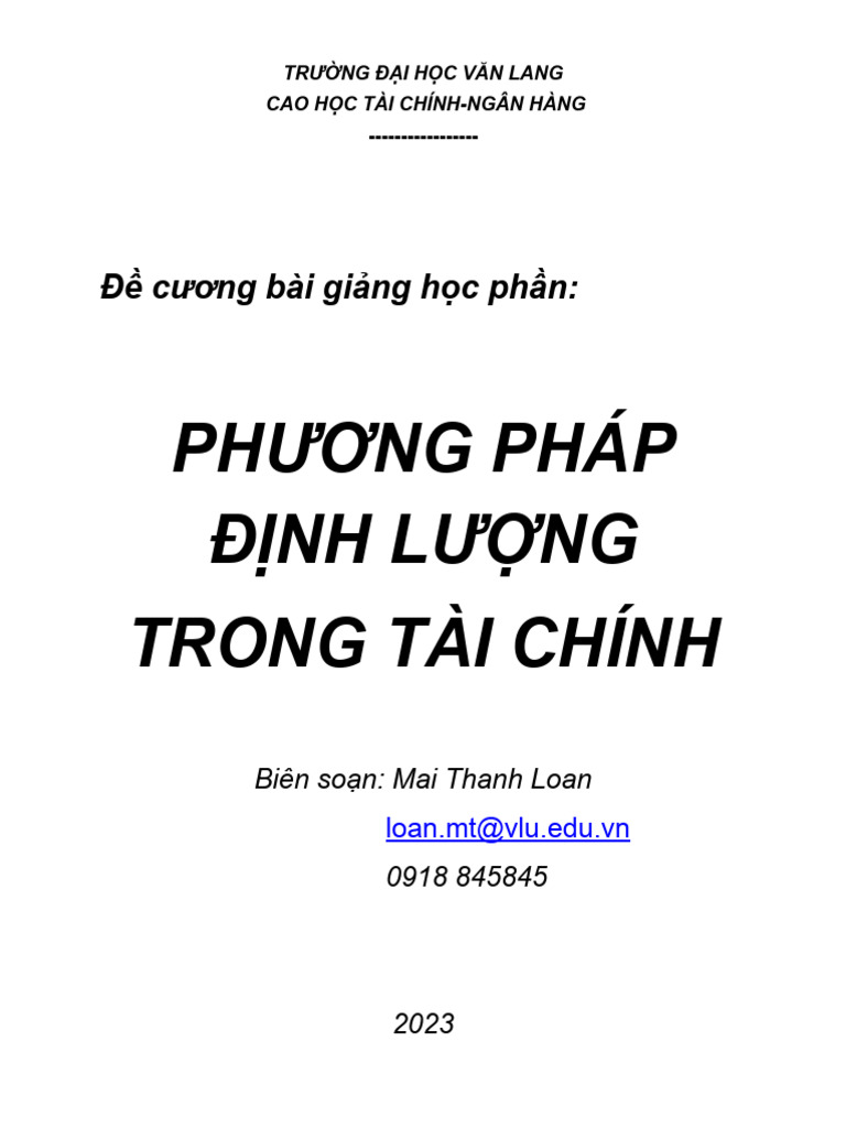 Syllabus+decuong - PPDL trongTC.T9.2023 | PDF