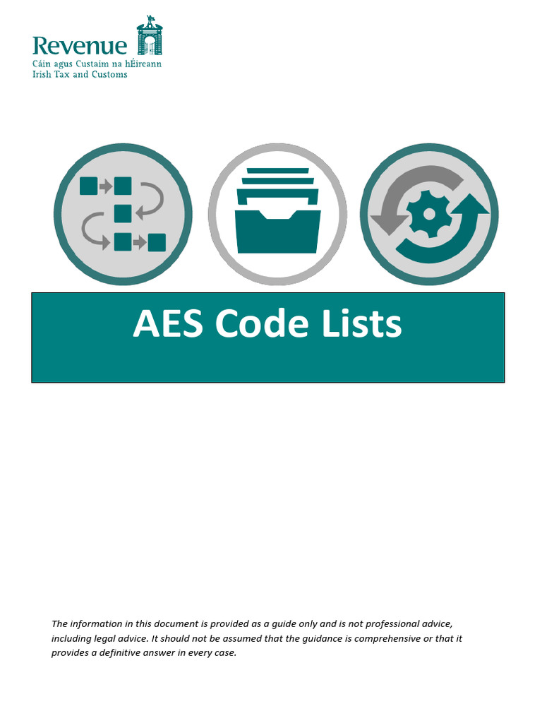 Aes Codelists | PDF | Customs