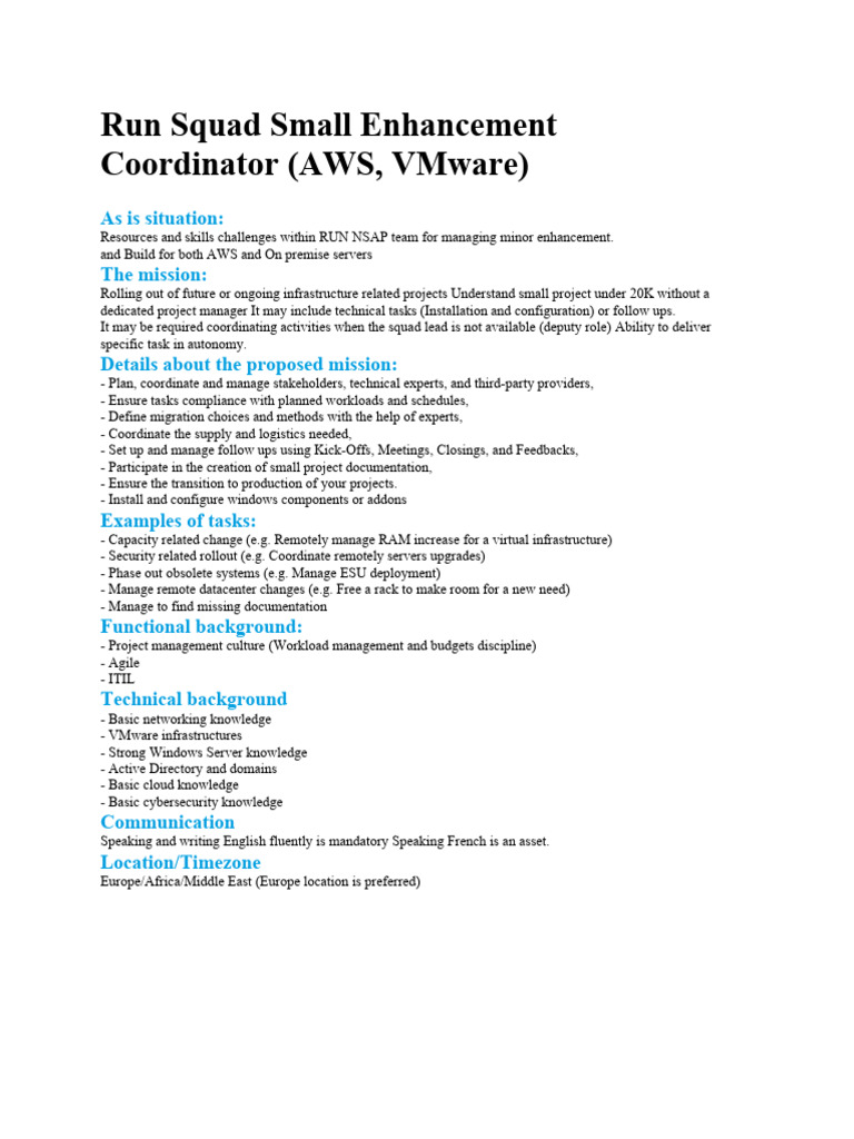 IT Project Coordinator Guide | PDF