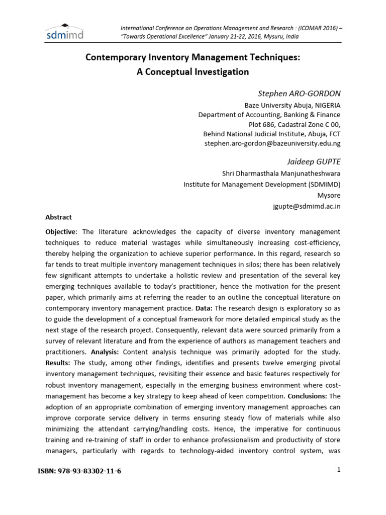 Towards Operational Excellence | PDF | Inventory | Operations Management