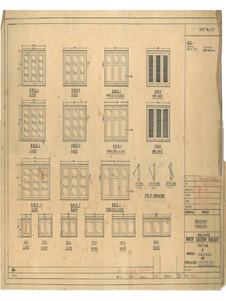 Type Plan of Windows and Ventilator-7 | PDF