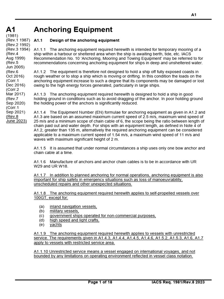 Anchoring Equipment | PDF | Anchor | Deck (Ship)