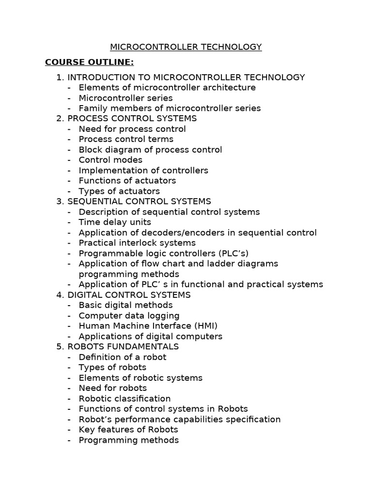 Microcontroller Technology Pdf Microcontroller Central Processing Unit