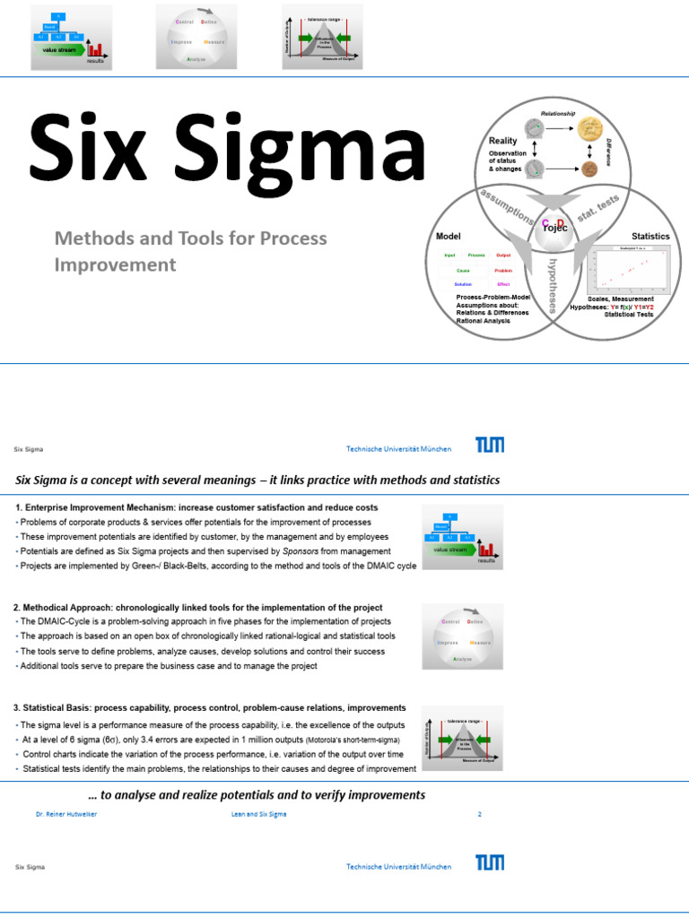 Six Sigma Training Presentation | PDF | Six Sigma | Standard Deviation