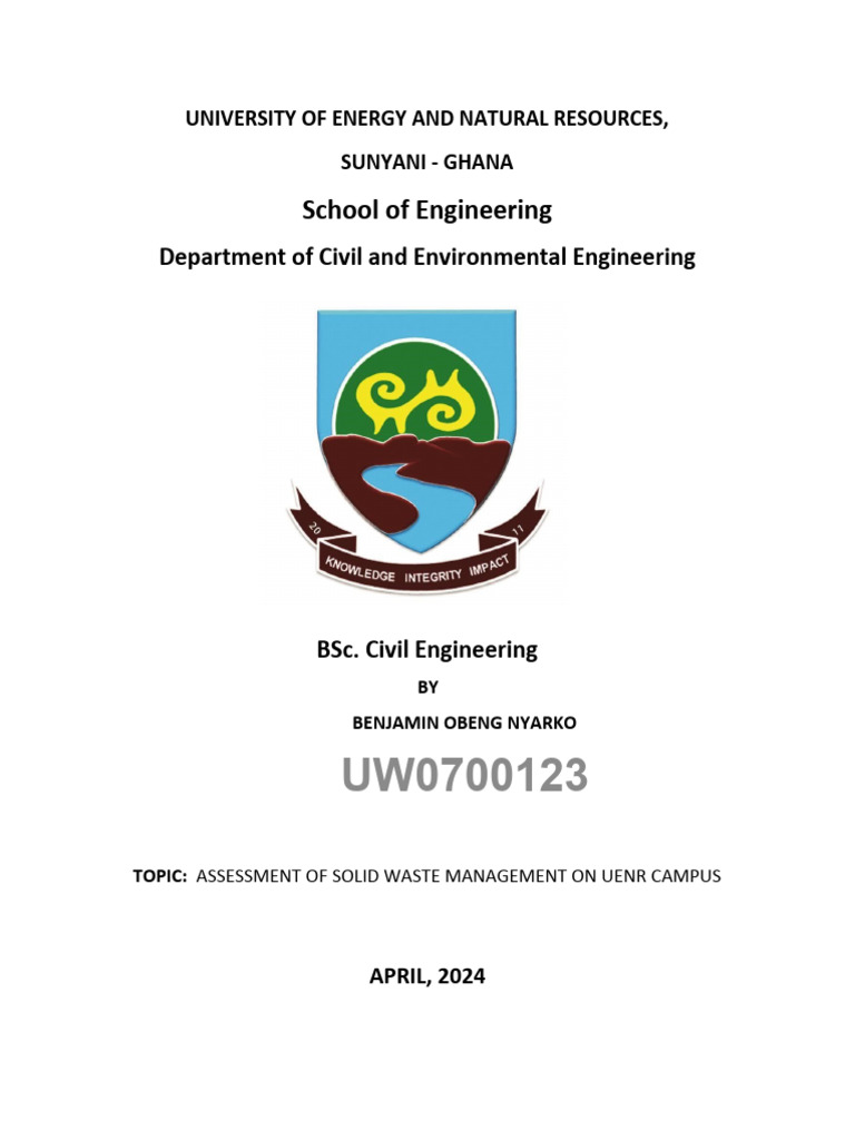 Benjamin Obeng Nyarko | PDF | Waste Management | Waste