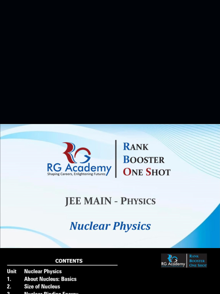 Nuclear Physics One Shot | PDF