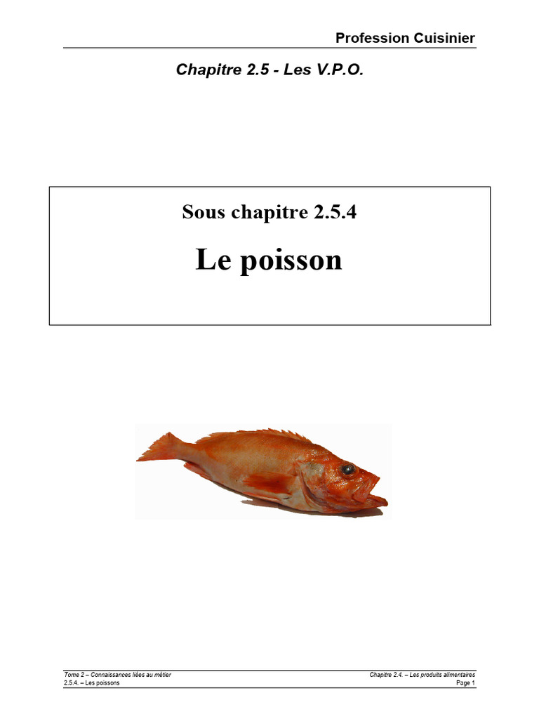 Classification et Conservation des Poissons | PDF | Poisson | Industrie ...