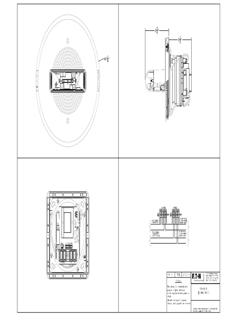 Wheelock e90 Speaker Strobe Drawing (1) | PDF