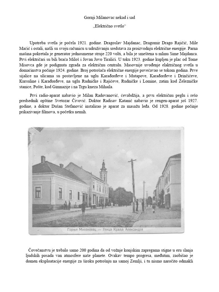 Gornji Milanovac Nekad I Sad | PDF