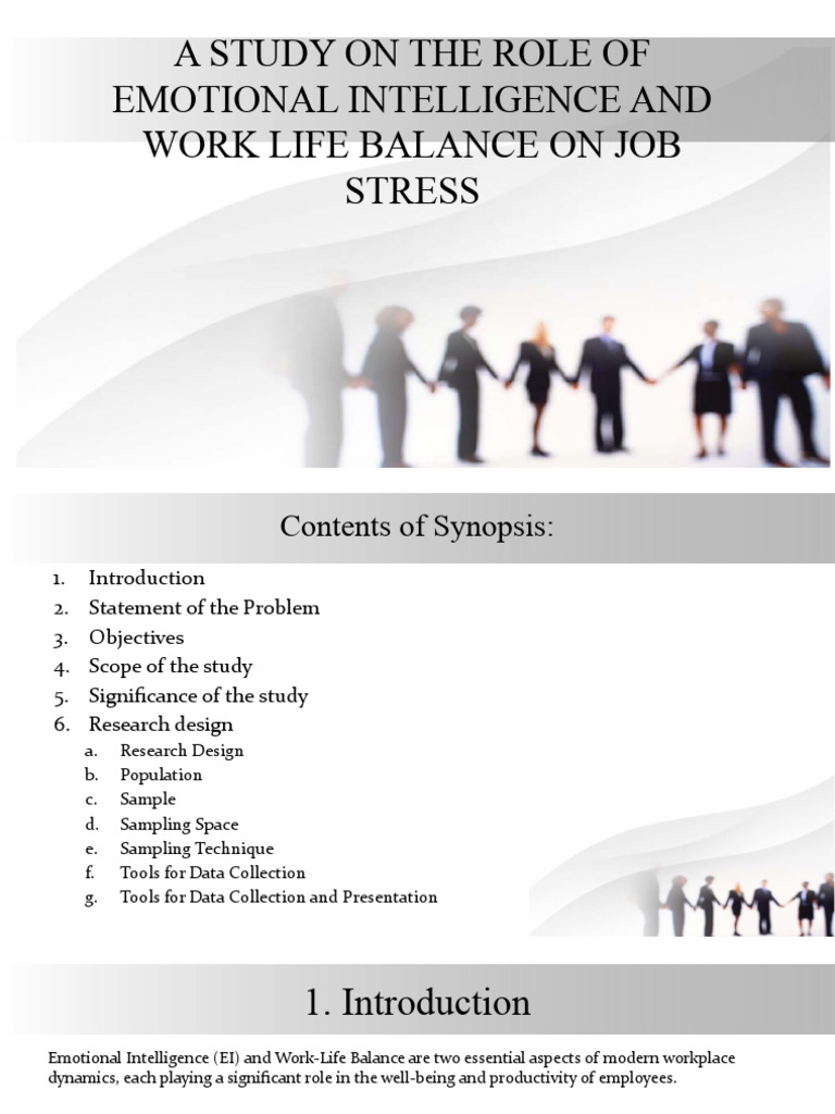 Emotional Intelligence and Work Life Balance On Job Stress | PDF ...