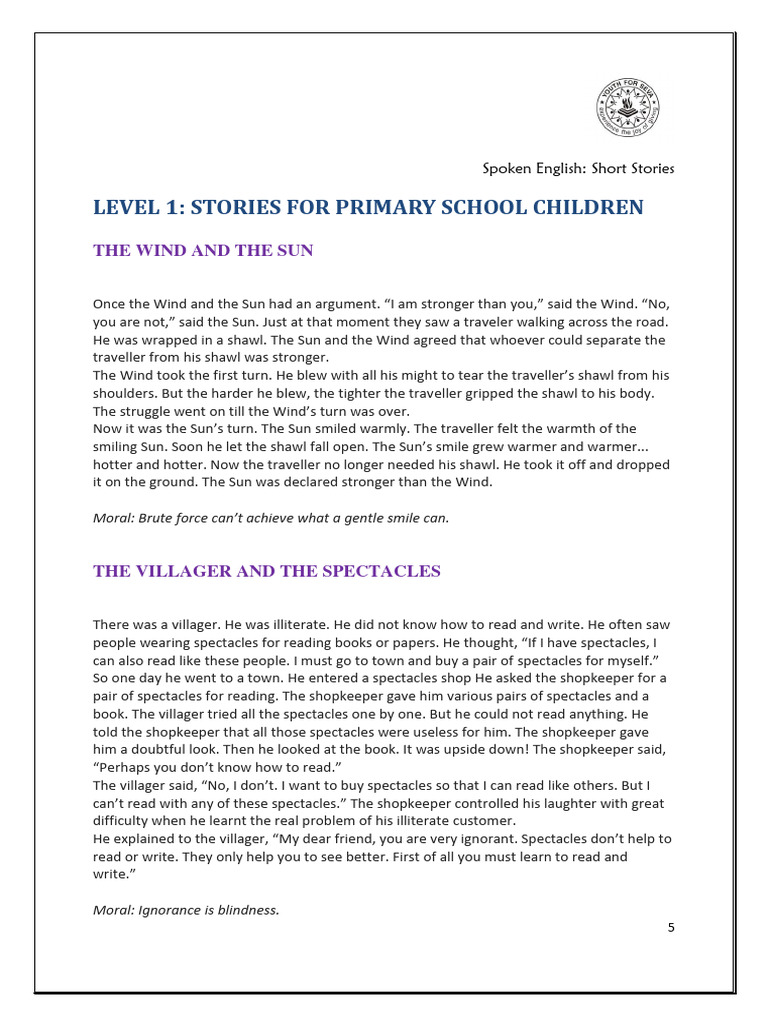Short Stories for Primary Students | PDF | Religion & Spirituality | Poetry