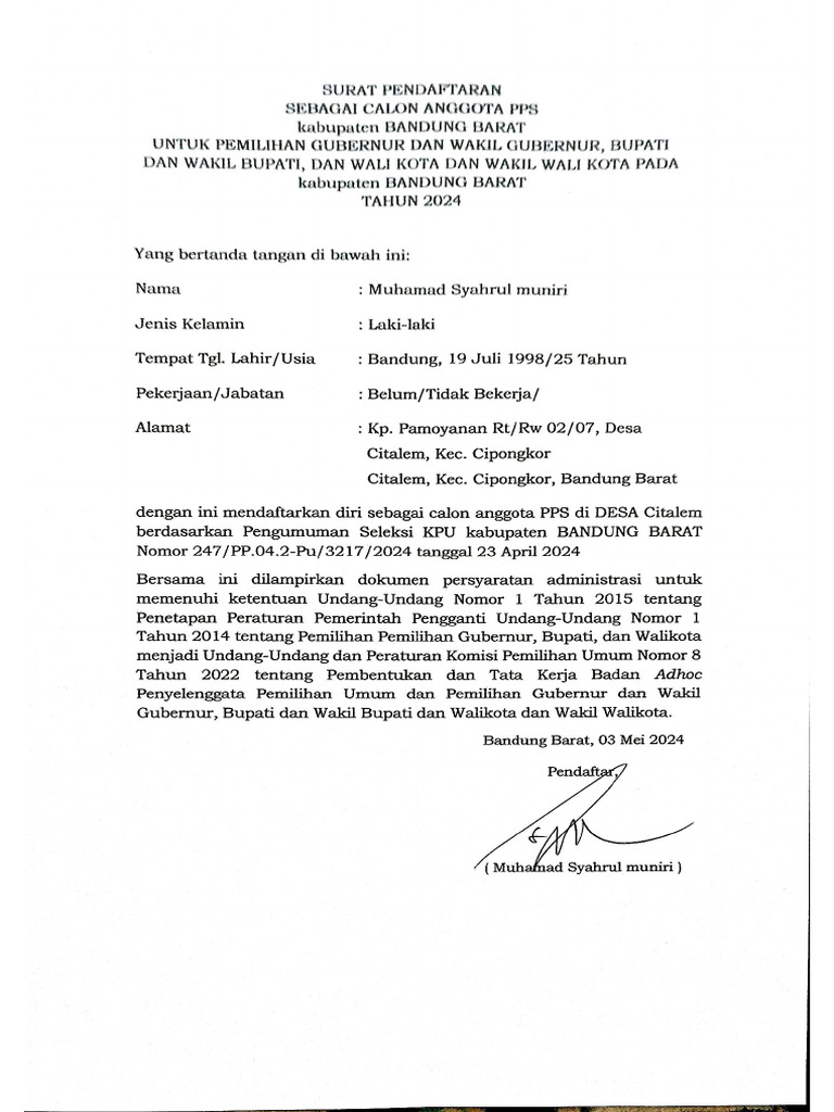 Pendaftaran Arul | PDF