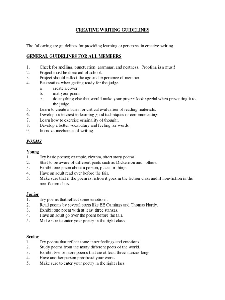 Creative Writing | PDF | Poetry | Writing