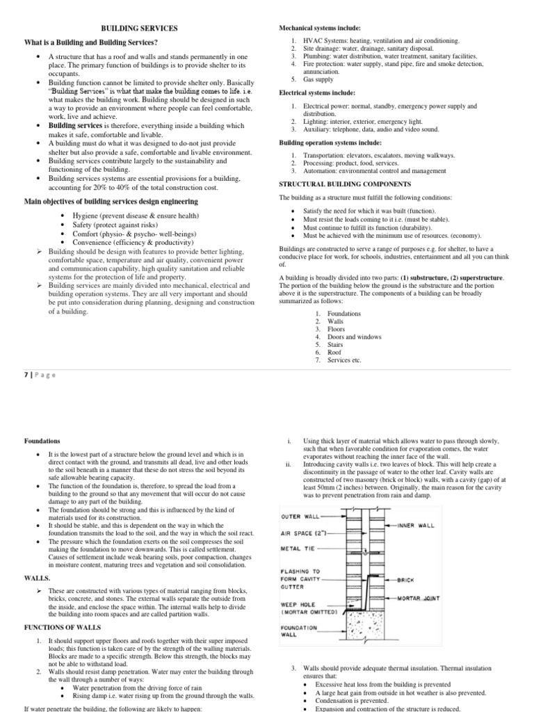 Building Services & Protection Notes 7 61 | PDF | Window | Door