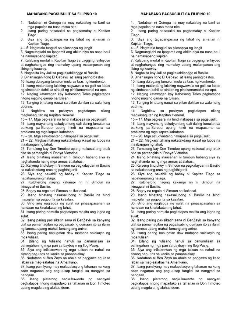 Ikalawang Mahabang Pagsusulit Sa Filipino 11 | PDF