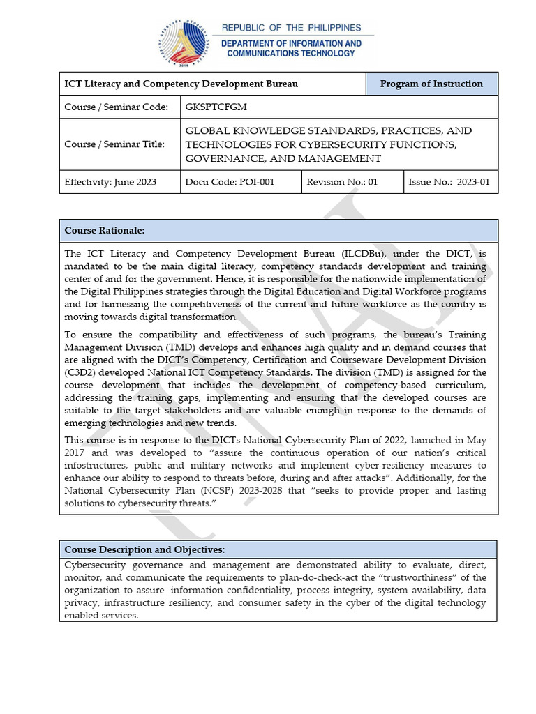Final New POI - Global Knowledge For Cybersecurity - v1.0 - July262023 ...