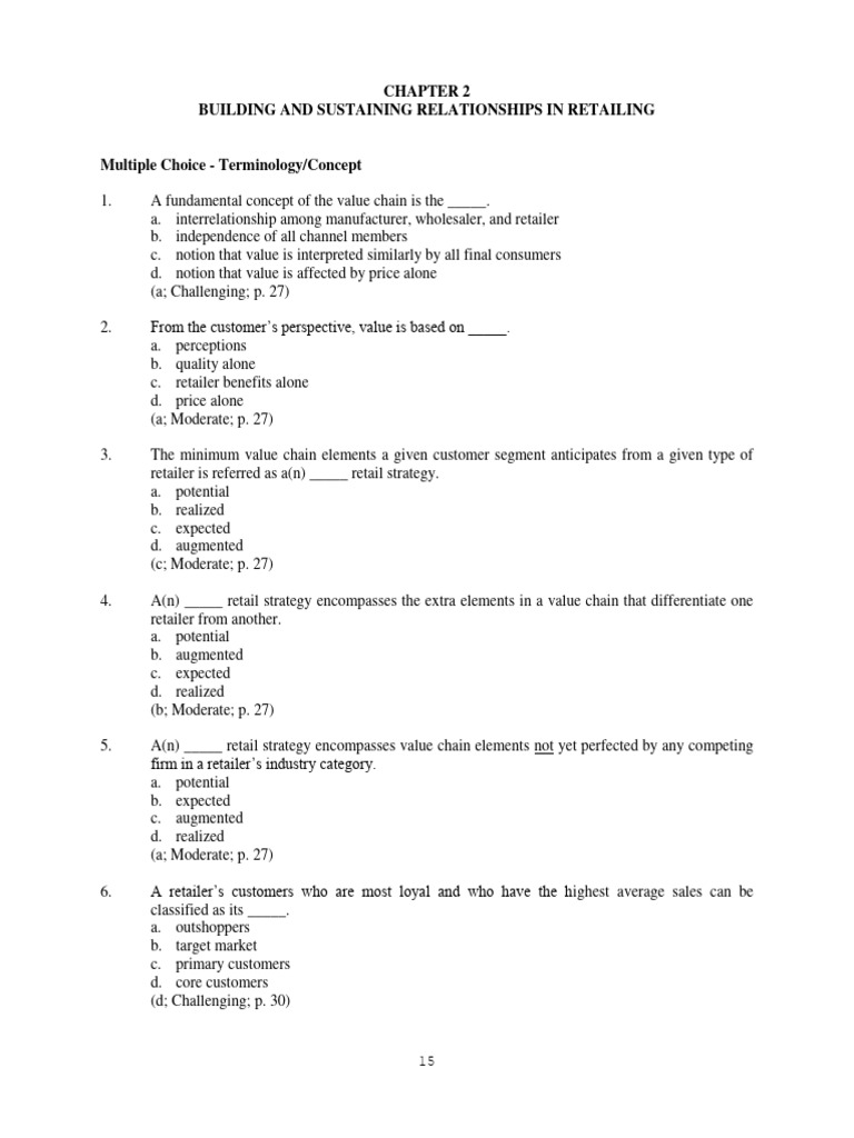 Dokumen - Tips - Chapter 2 Building and Sustaining and Sustaining Relationships in Retailing ...